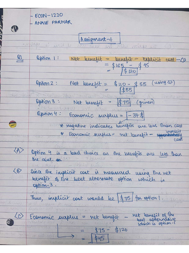 ECON1220-ANNIE PARMAR- assignment 1 (3) | PDF