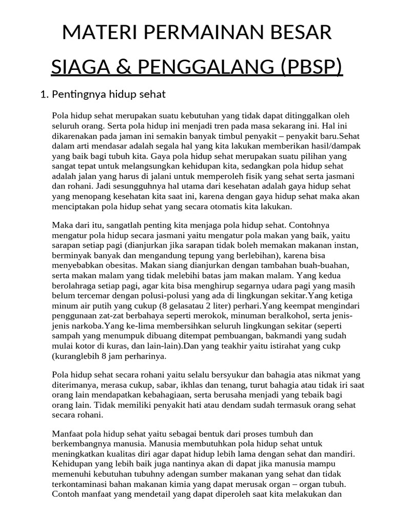 Materi PBSP | PDF