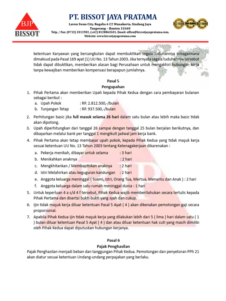 PKWT Manpower PPU-4 | PDF