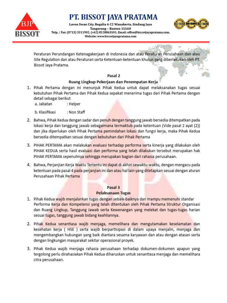 PKWT Manpower PPU-2 | PDF