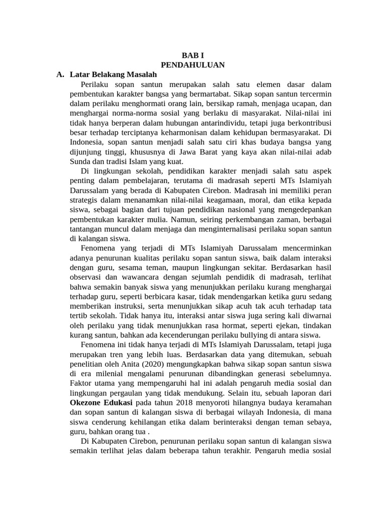 Kerangka proposal bab 1-2 | PDF