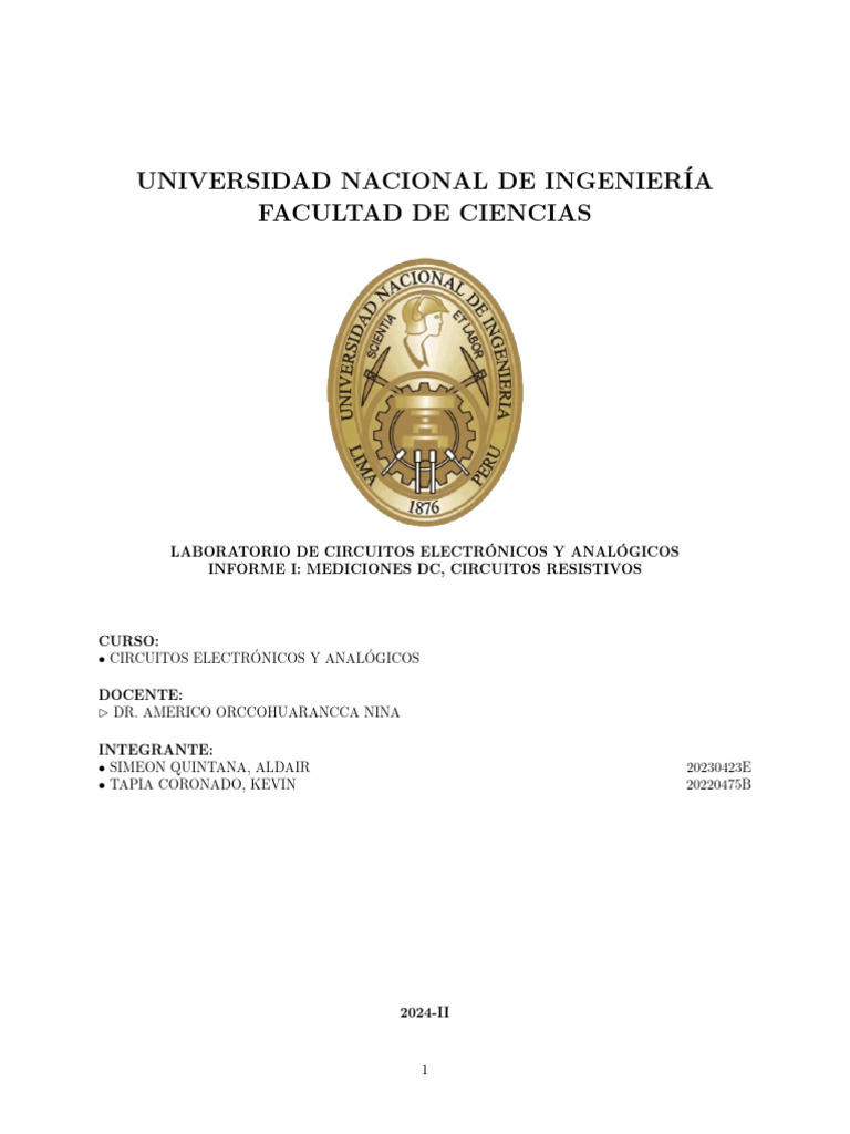 Informe Lab1 | PDF