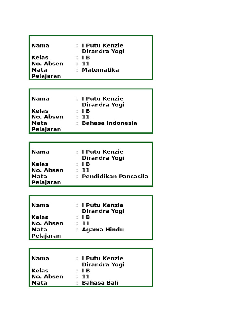 Label Nama | PDF