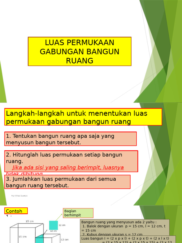 Luas Permukaan Gabungan Bangun Ruang | PDF