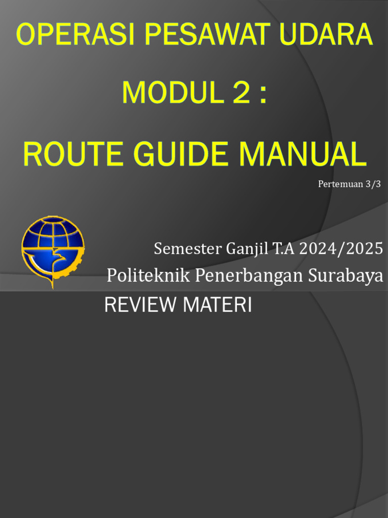 2.3 Route Guide Manual | PDF