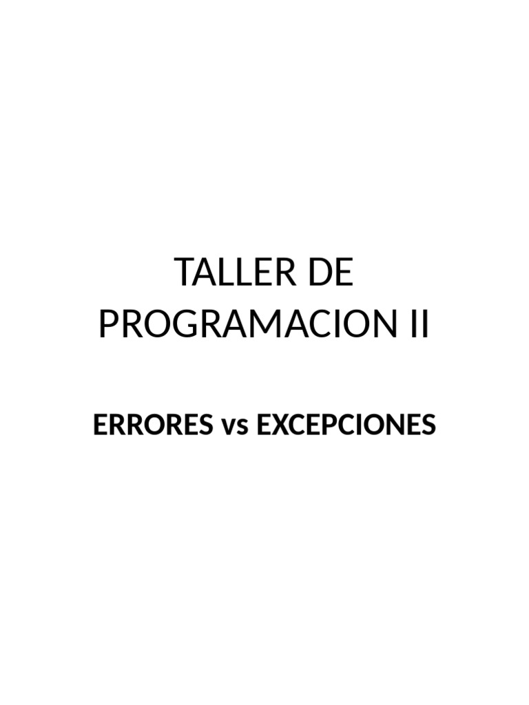 Excepciones | PDF