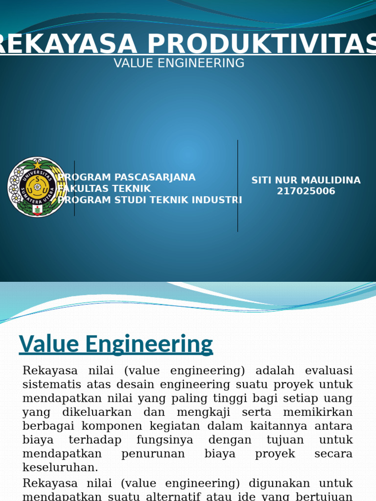 VALUE ENGINEERING | PDF