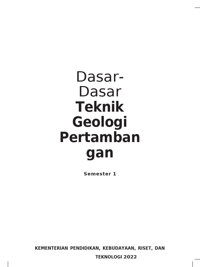 Teknik Geologi Pertambangan Kls X Sem 1 Pdf