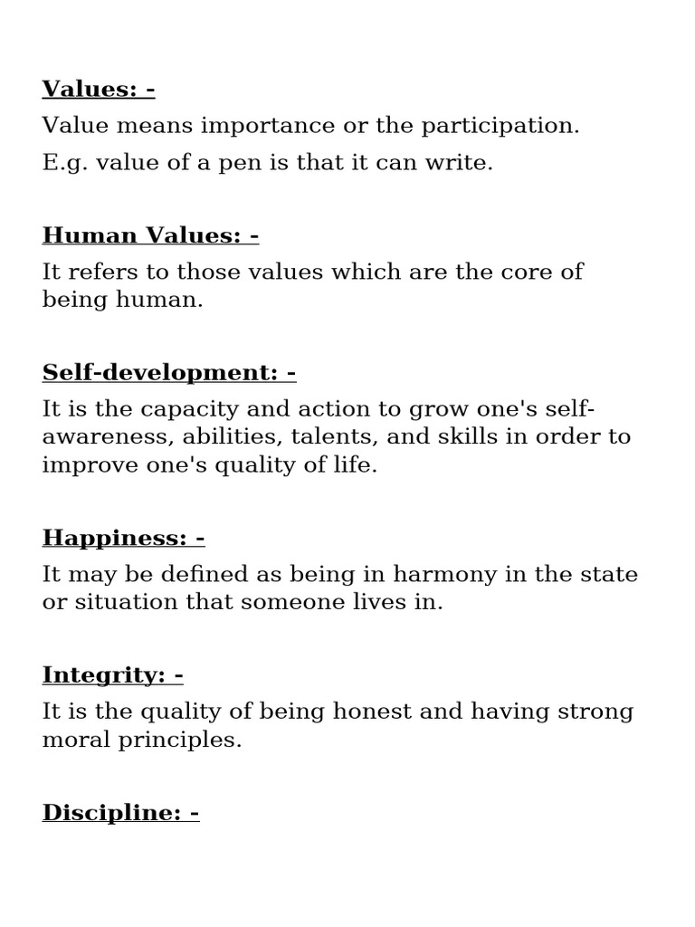 Values | PDF