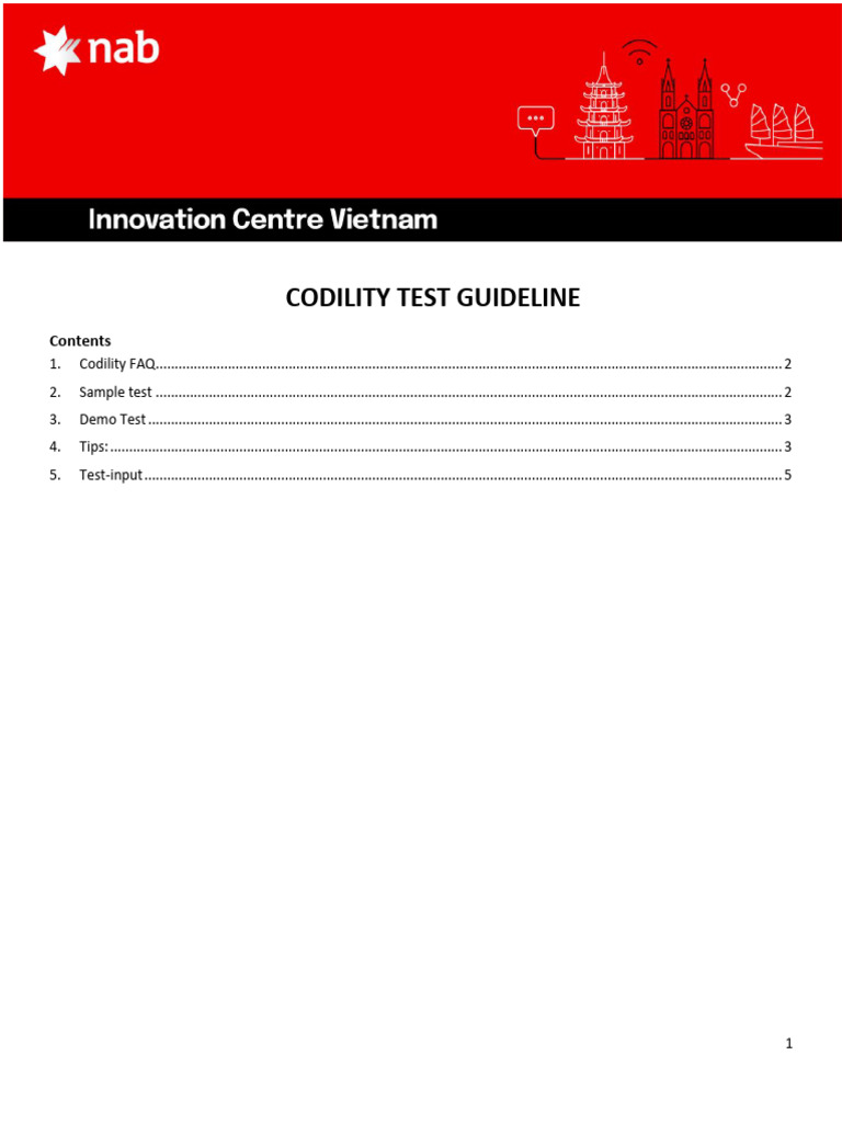 Mandatory Codility Test Guideline | PDF