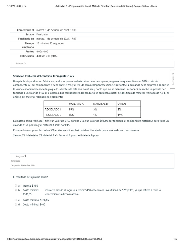 Actividad 3 - Programación Lineal. Método Simplex - Revisión Del ...