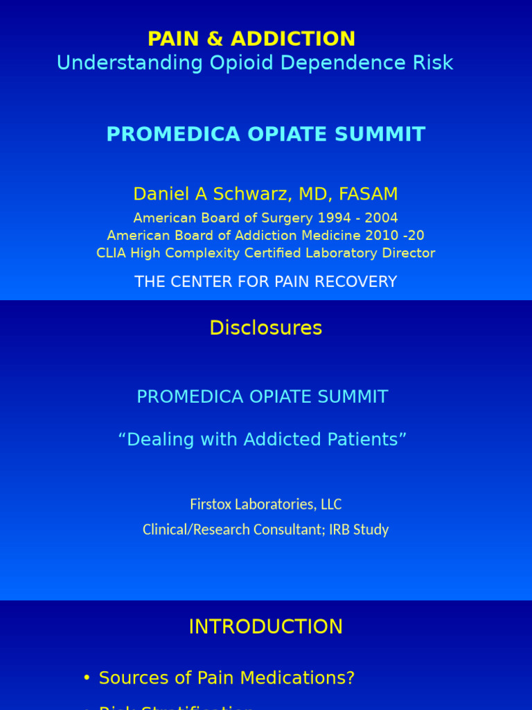 Pain & Addiction | PDF