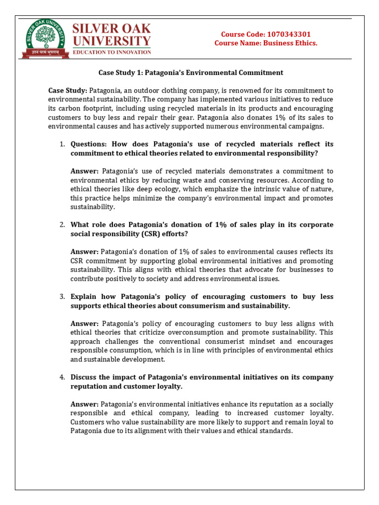 Case Study With Answer 1 | PDF