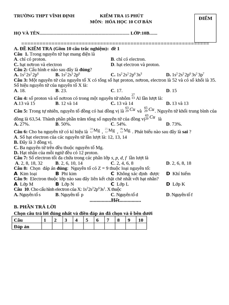 Bai 6 Luyen Tap Cau Tao Vo Nguyen Tu | PDF