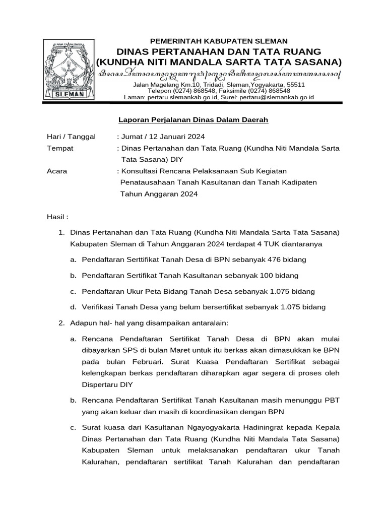 DPTR Diy 12 Januari 2024 | PDF