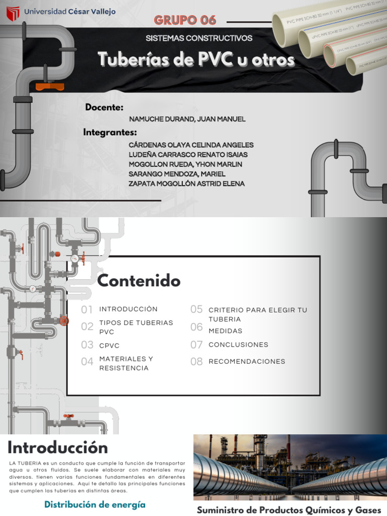 Tuberías de PVC U Otros Materiales de Construcción | PDF