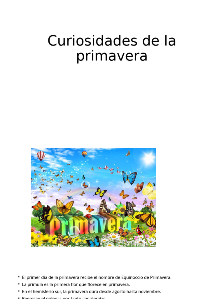 Curiosidades de la primavera | PDF