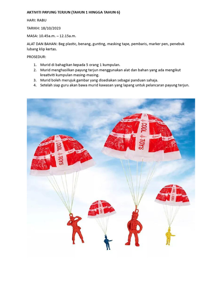 AKTIVITI PAYUNG TERJUN | PDF