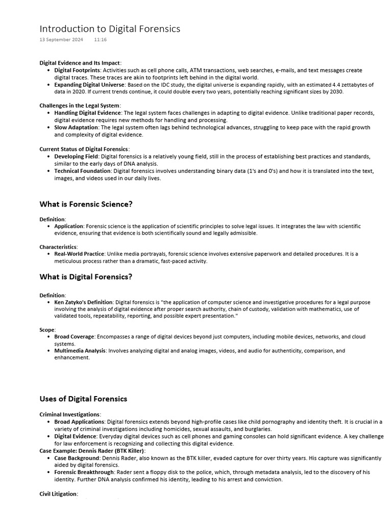 Introduction to Digital Forensics | PDF | Digital Forensics | Forensic Science