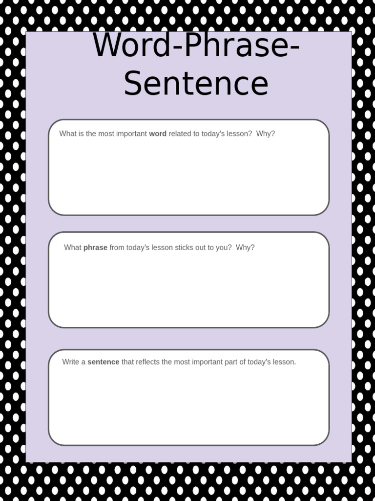 Word Phrase Sentence | PDF