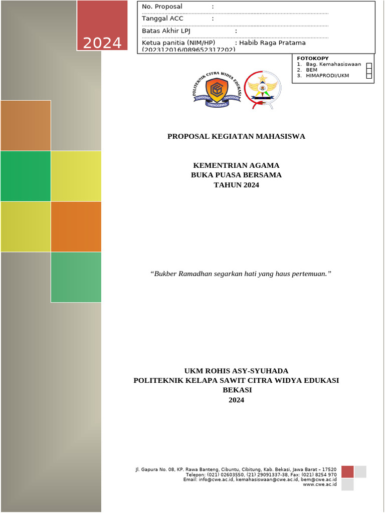 Proposal Bukber 2024 | PDF