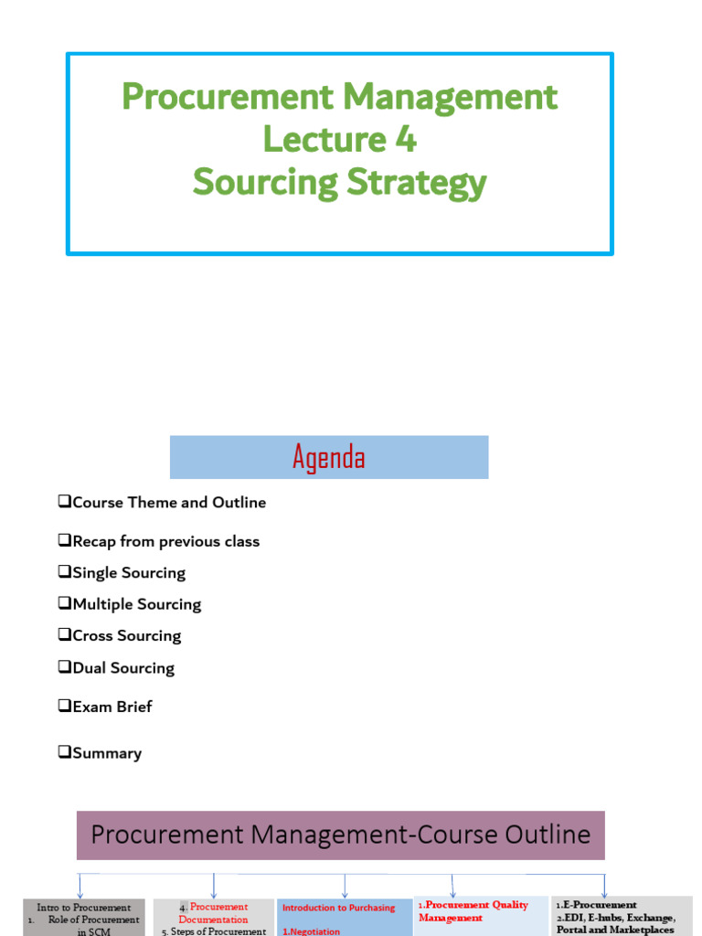4 Sourcing Strategy | PDF