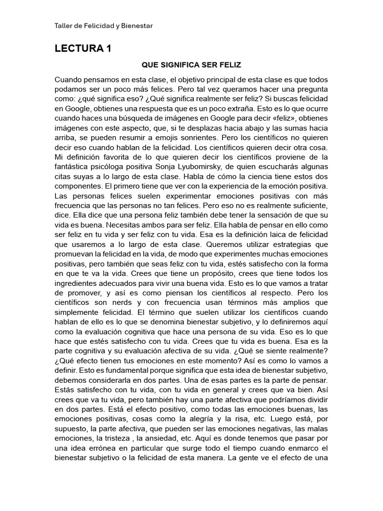 Lecturas 1 (4 Lecturas) | PDF