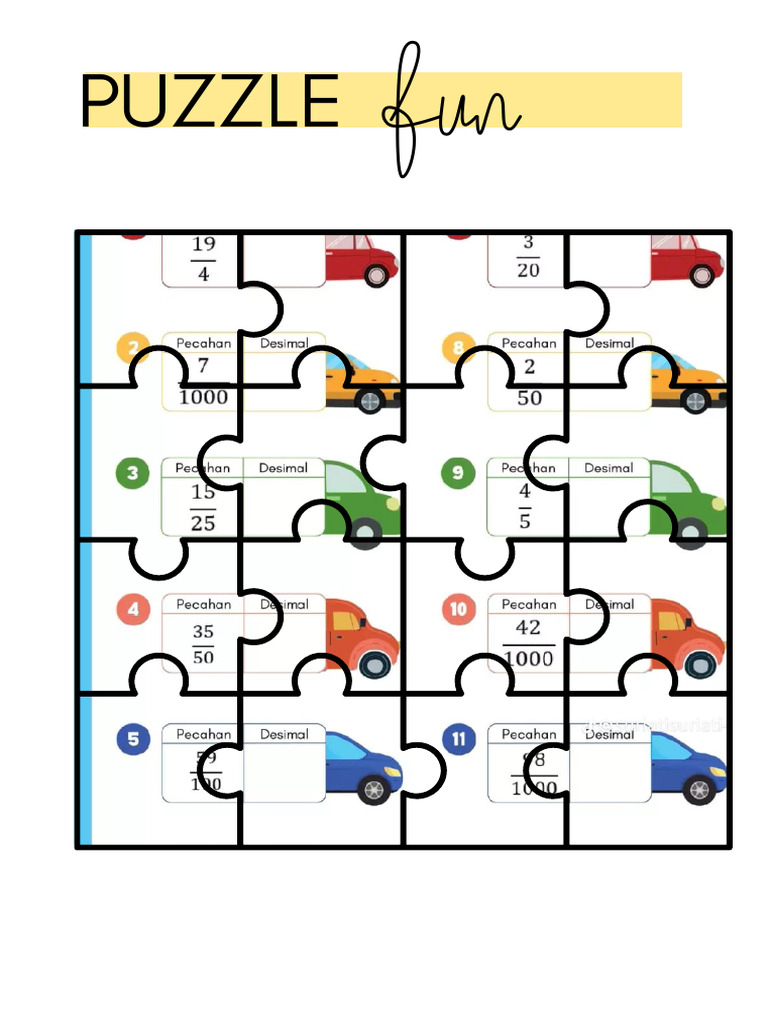 Back To School Puzzle Worksheet | PDF
