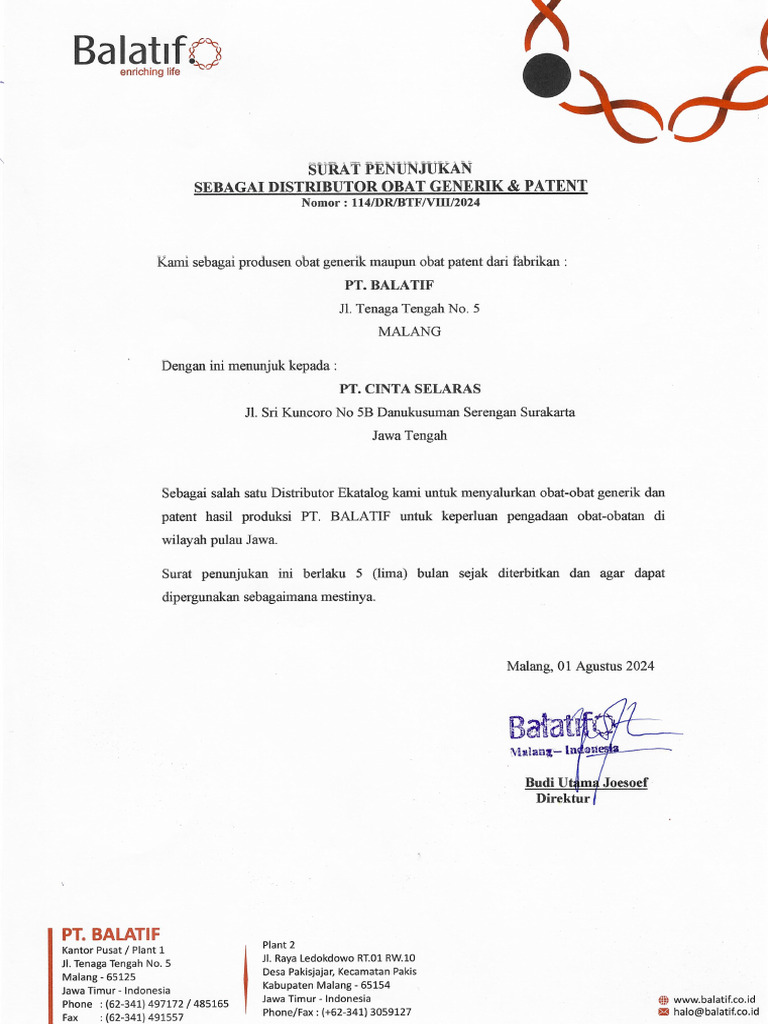 Pricelist E-Katalog Pt. Balatif | PDF