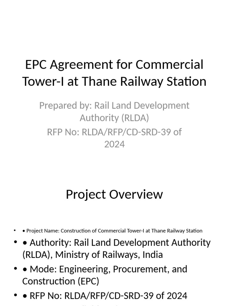 EPC Agreement Presentation | PDF
