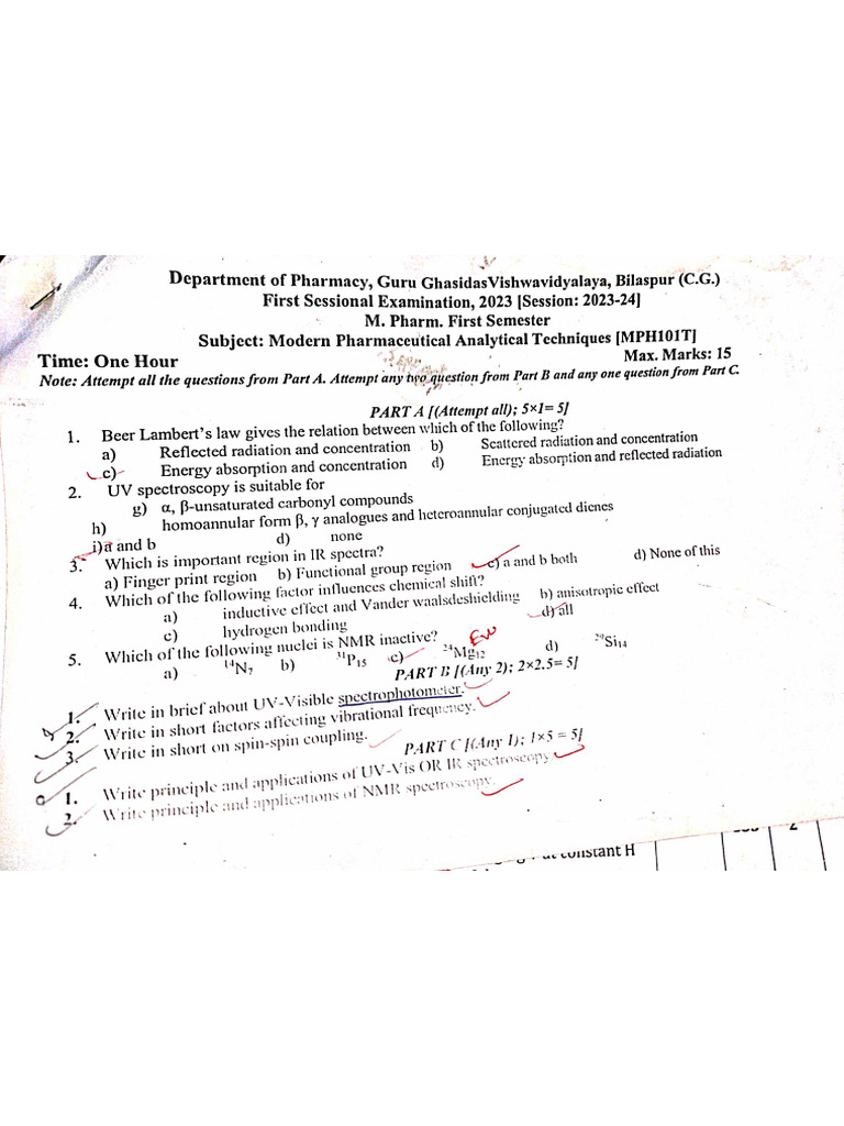m-1st 2024 que pprs | PDF