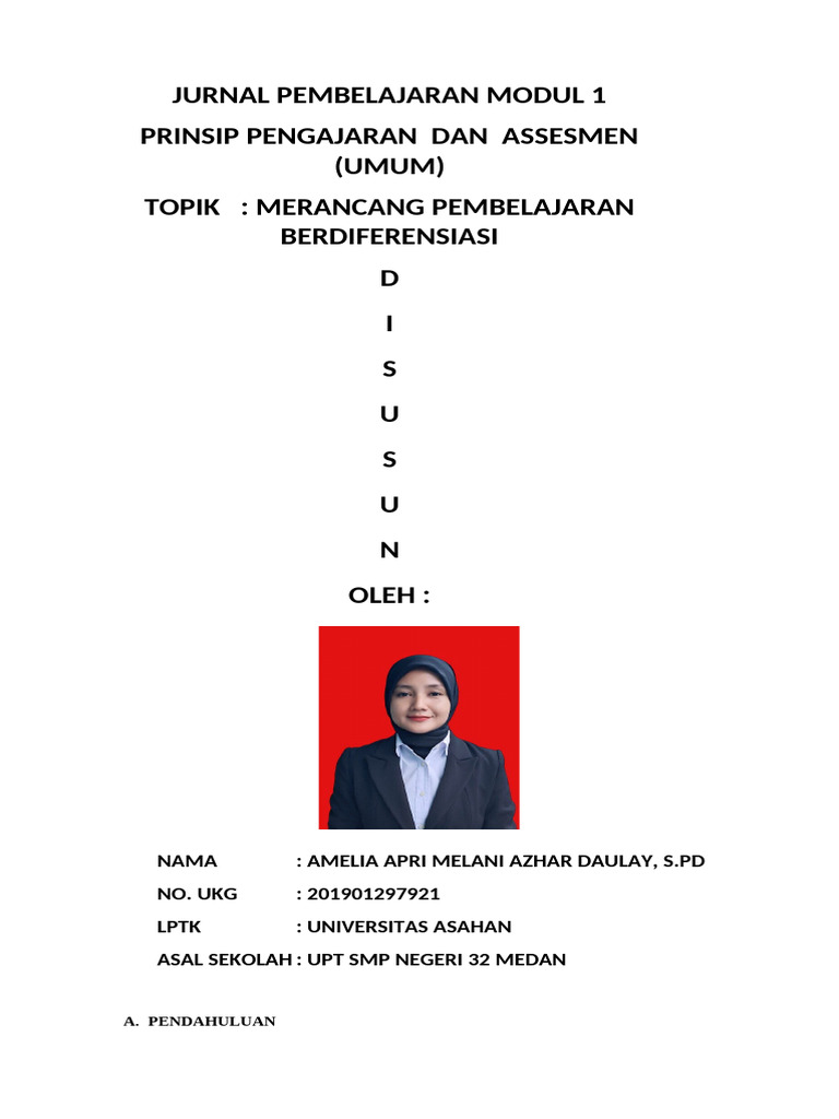 JURNAL PEMBELAJARAN MODUL 1 Amel | PDF