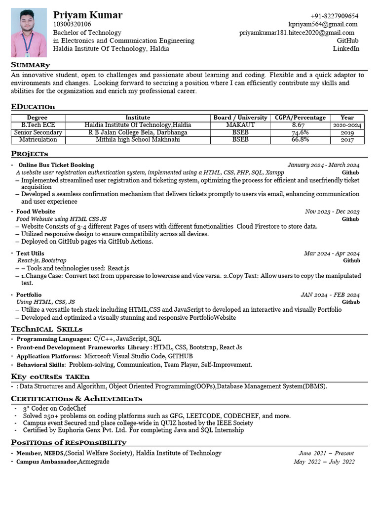 Resume Accenture | PDF