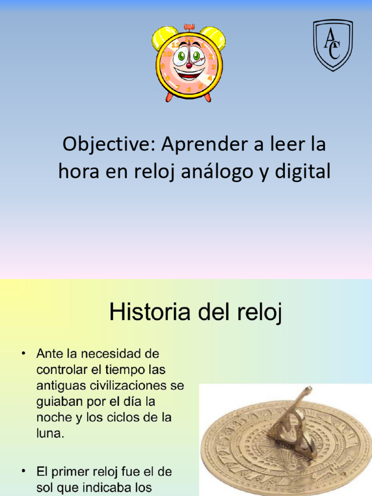 Aprender a Leer Escribir e Interpretar La Hora en Reloj Analogo y ...