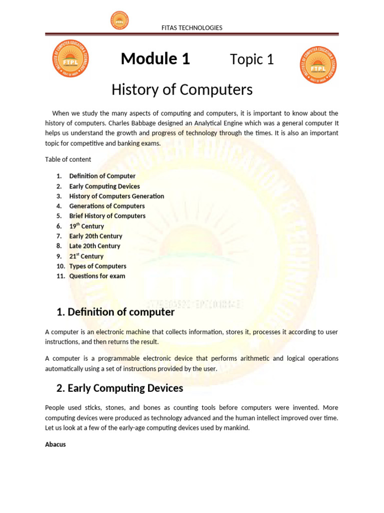 Module1 Topic1 | PDF