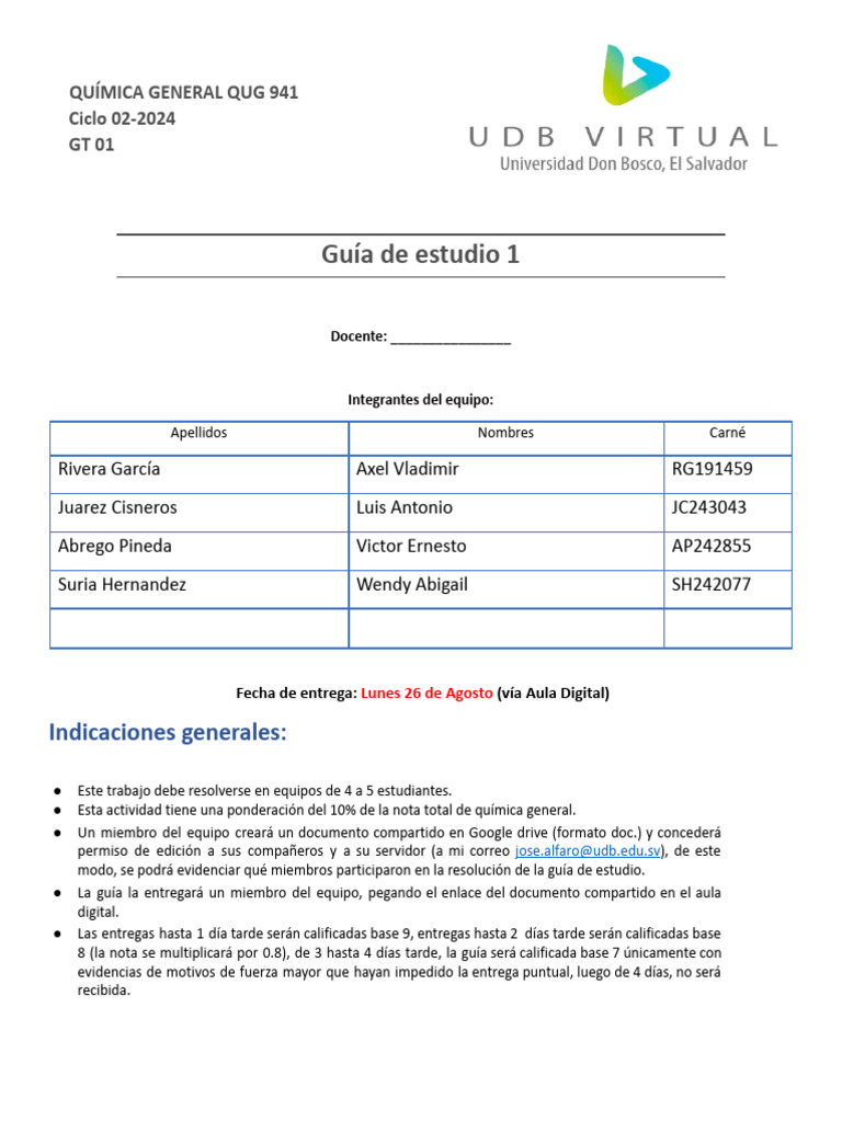 Guía de Estudio 1 (C2-2024) | PDF