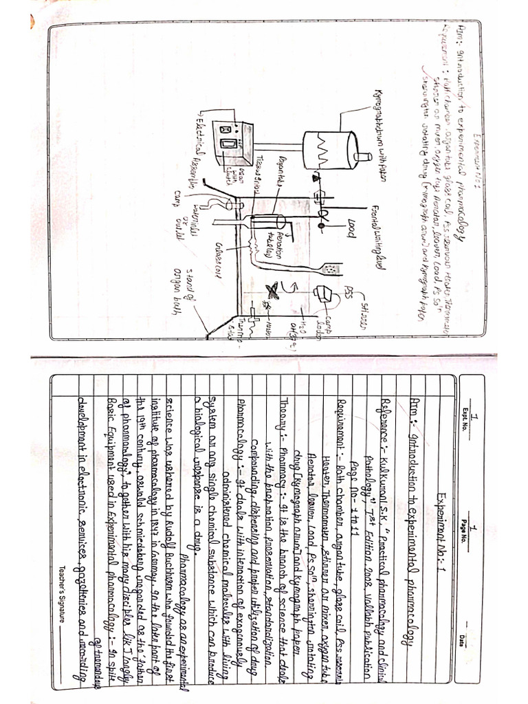 Pharmacology Practical 1-20 | PDF