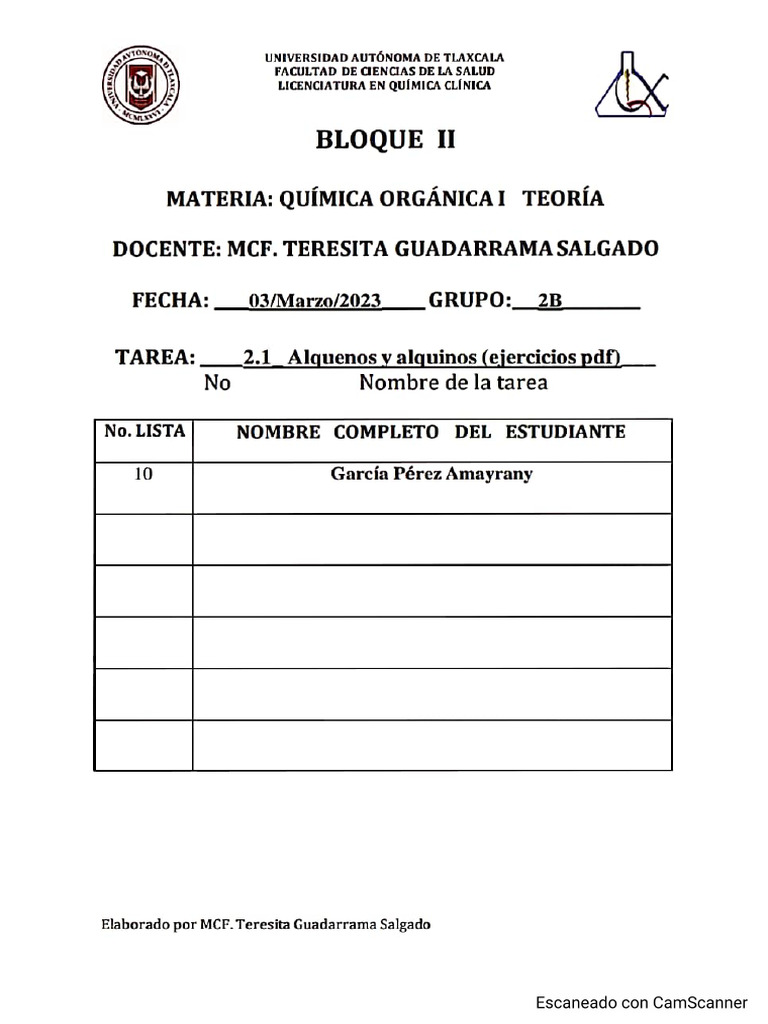 2.1 Alquenos y Alquinos (Ejercicios PDF) - Gp-A | PDF