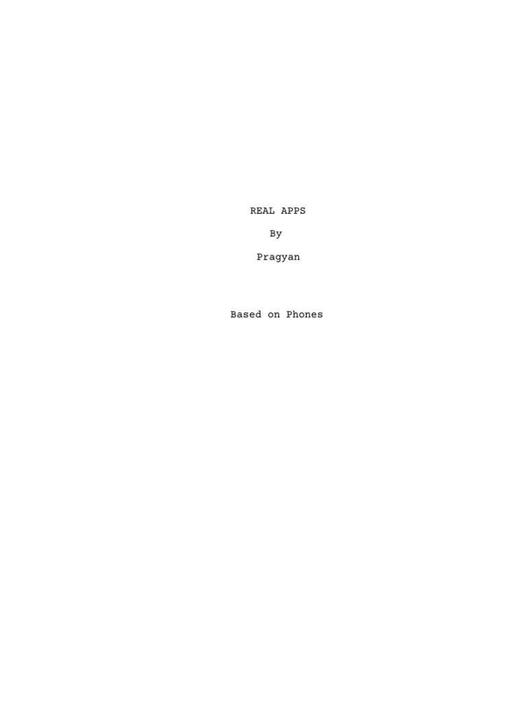 Script My Project | PDF