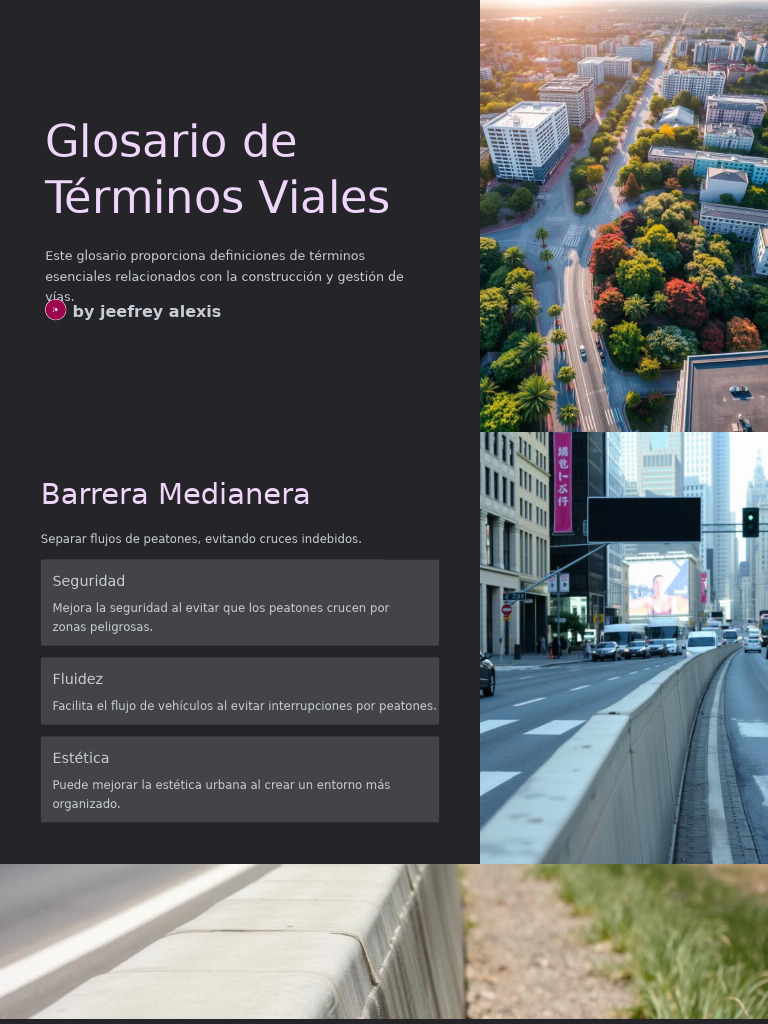 Glosario de Terminos Viales | PDF