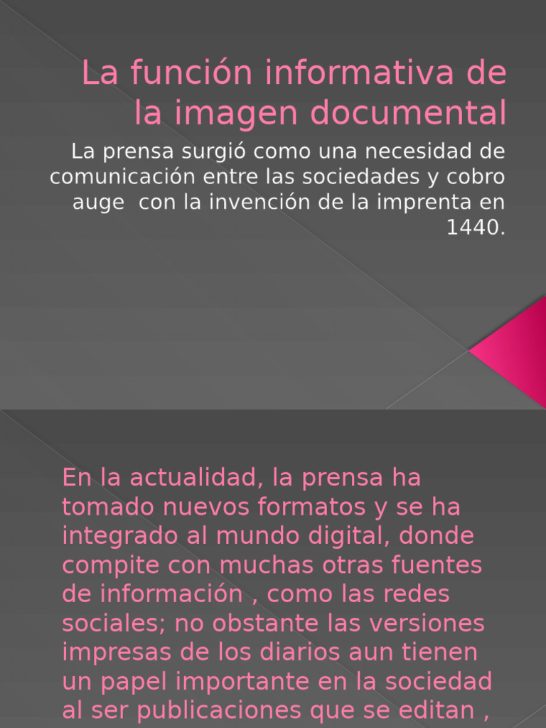 La función informativa de la imagen documental artes2 sem 21 | PDF