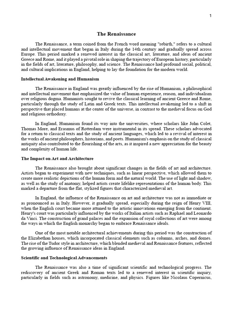 The Renaissance | PDF | Renaissance | Protestantism