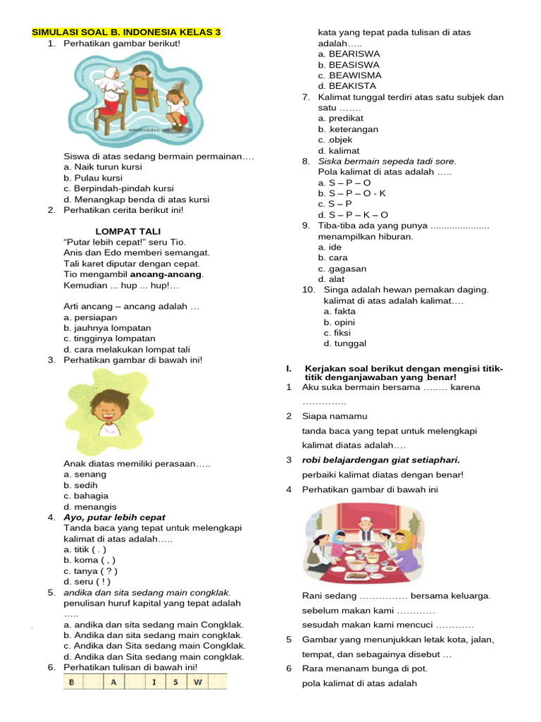 STS SMT 1 - MTK & Bin Kelas 3 | PDF