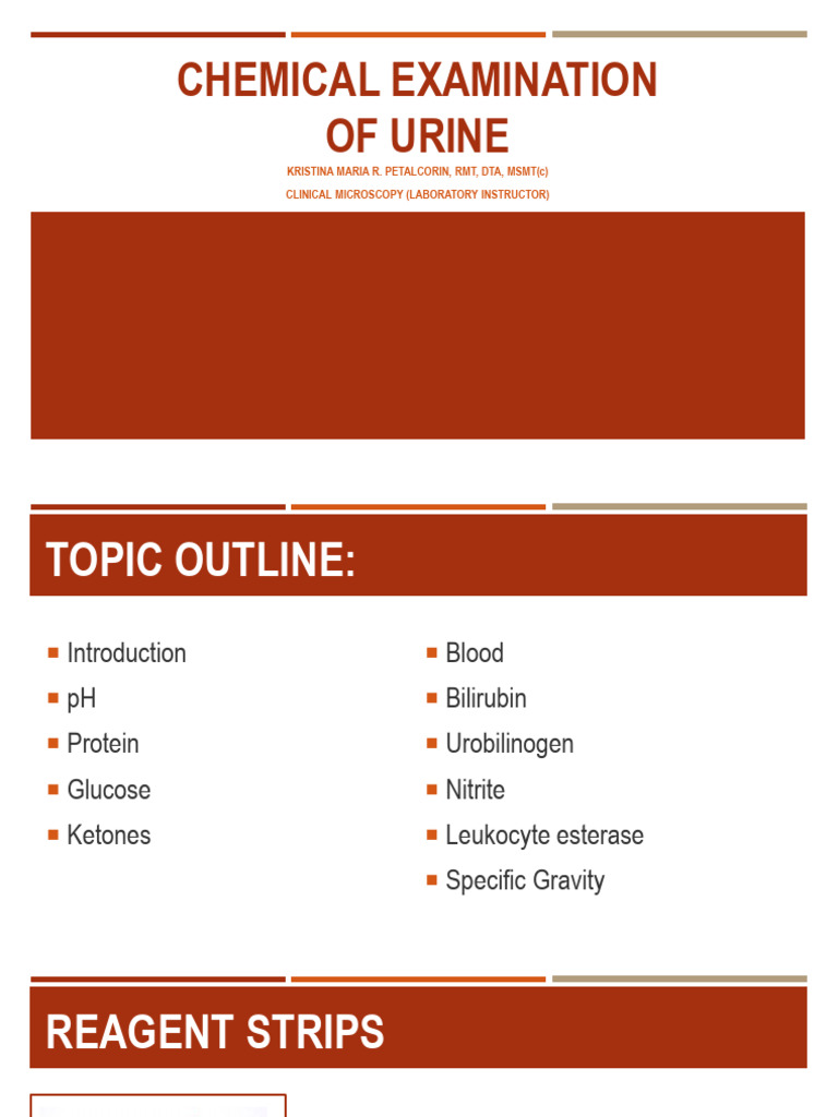 Week 5 Chemical Examination of Urine | PDF