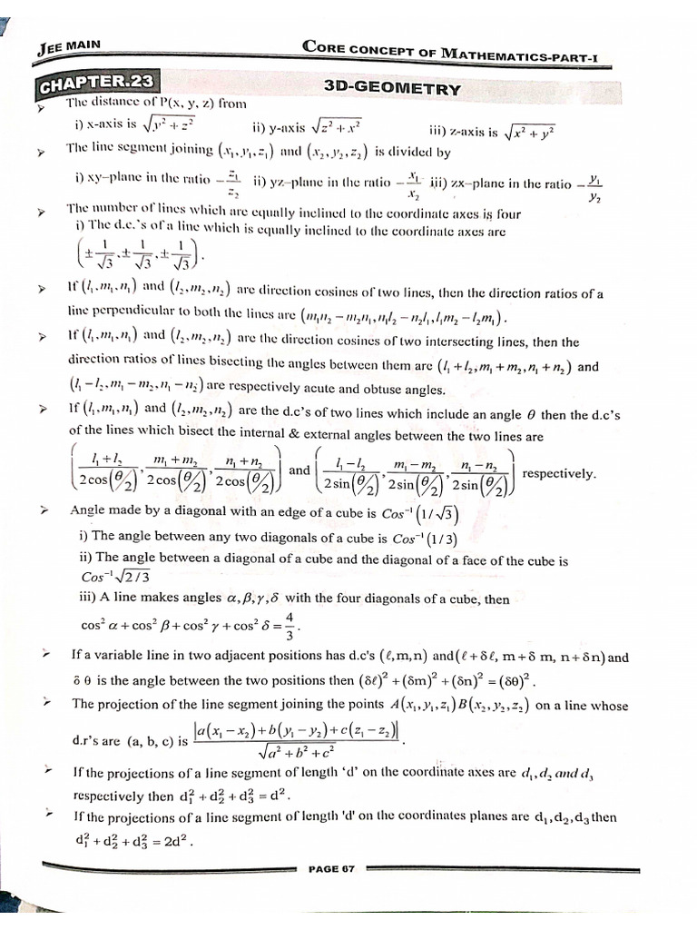 3D Geometry Core Conc | PDF