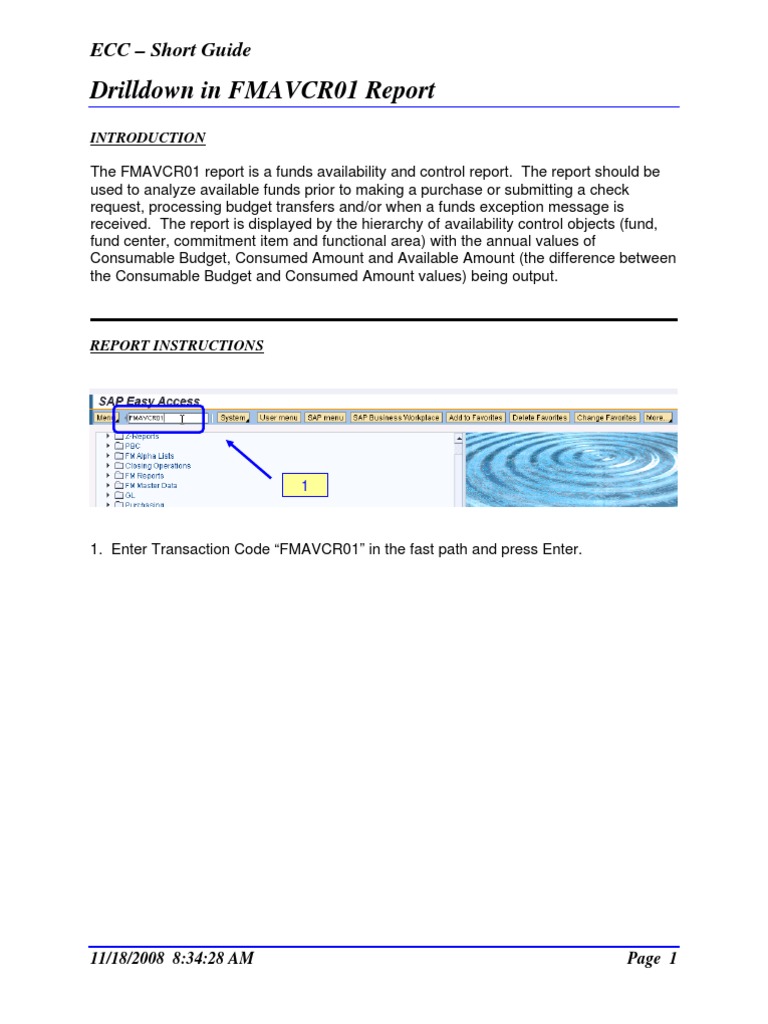 Short Guide Drill Down FM A VCR 01 Report | PDF | Error Detection And ...