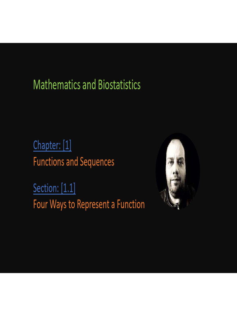 Mathematics and Biostatistics: Chapter | PDF