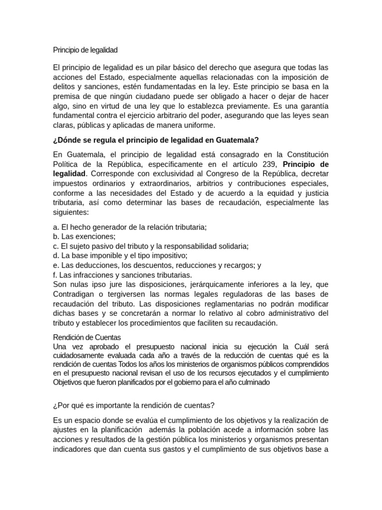 Principio de legalidad | PDF