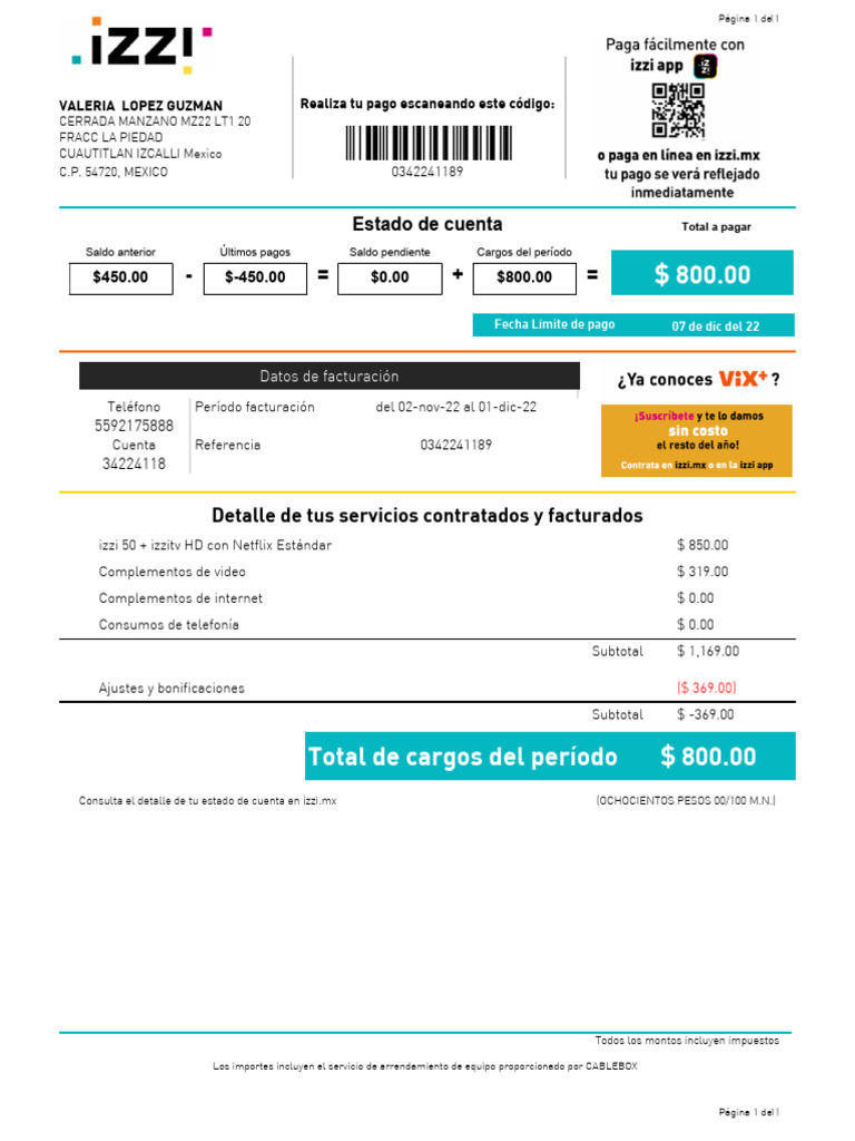 Recibo Telefono Ahorita | PDF | Industrias de servicio