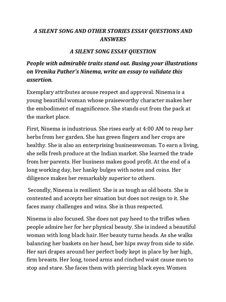 Silent Songs Final | PDF